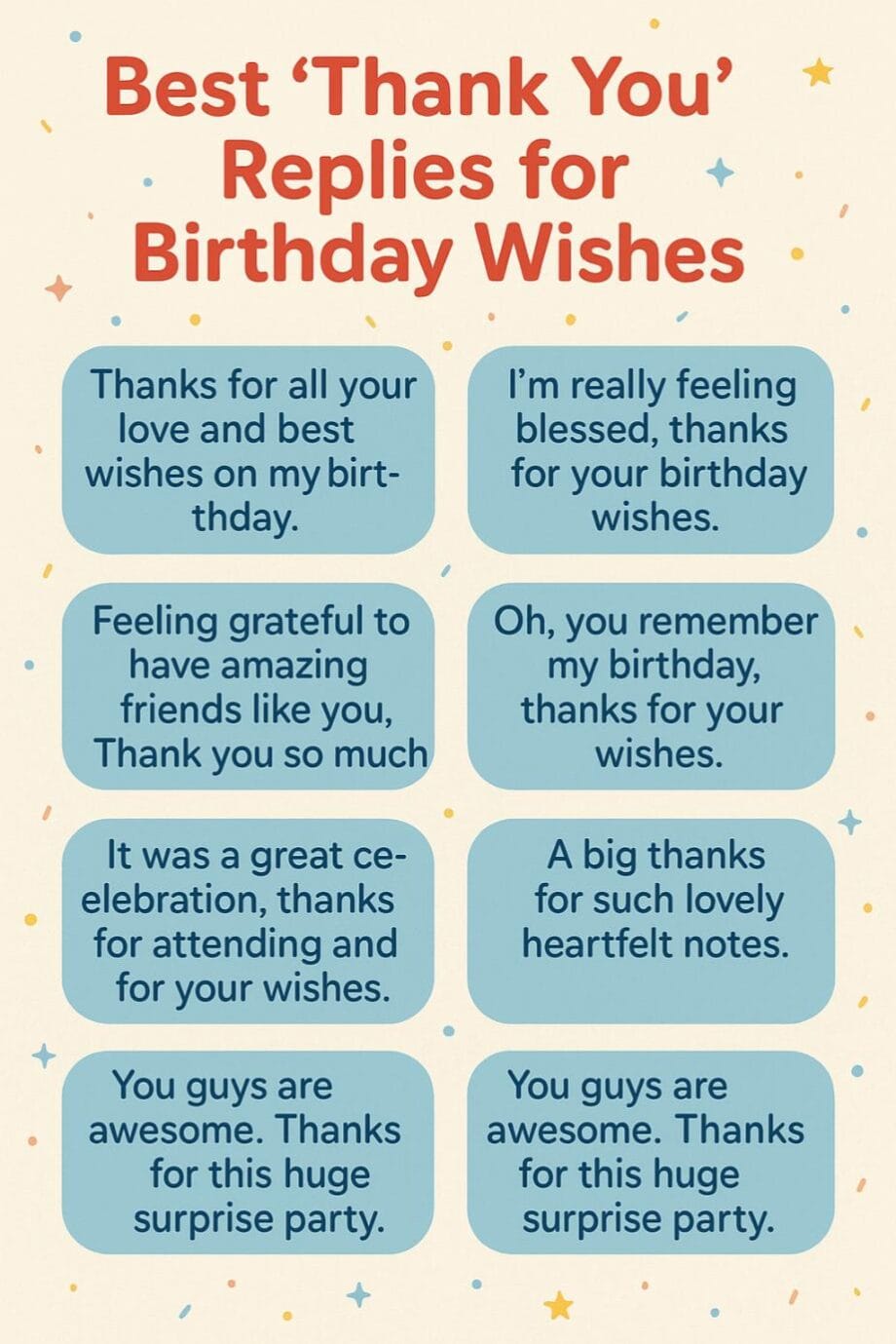 101+ Best 'Thank You' Replies for Birthday Wishes