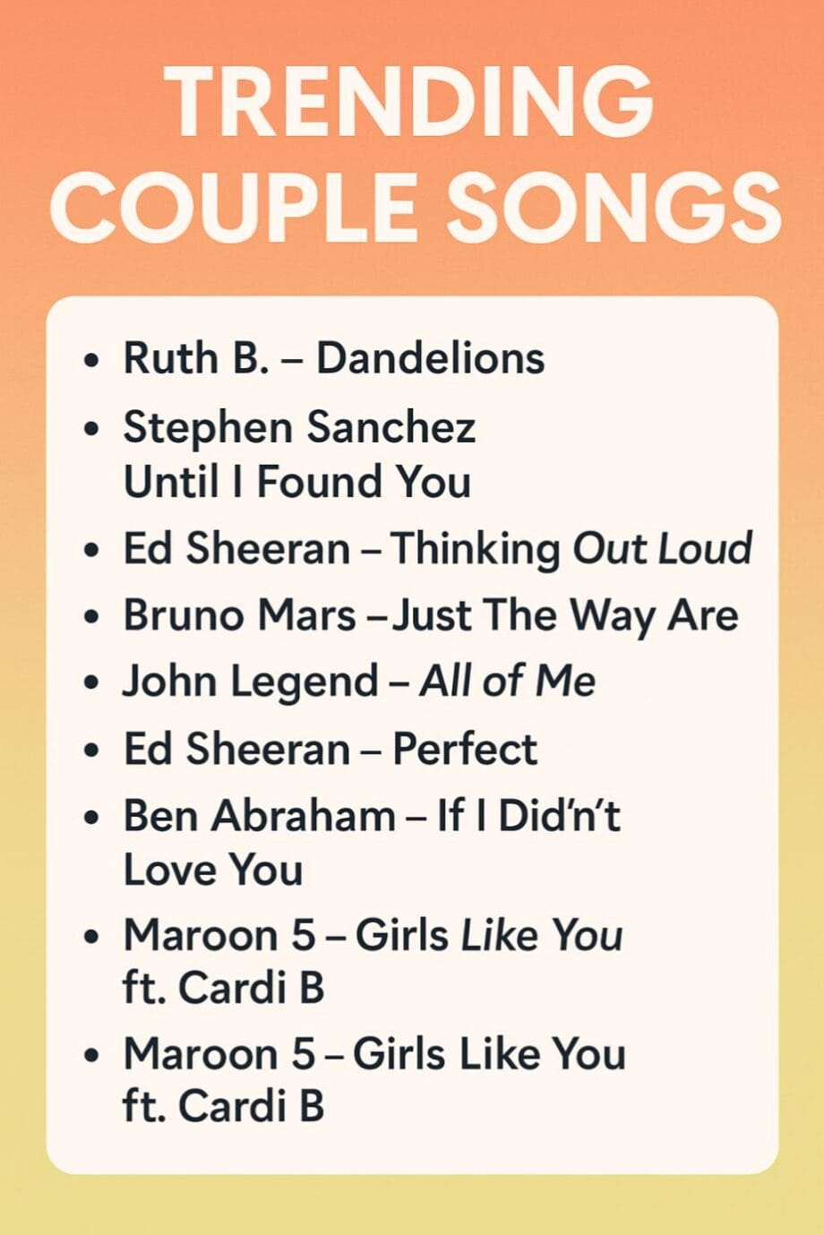 55+ Trending Couple Songs Perfect for Every Moment — Trending Us