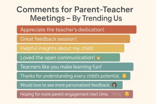 136+ (Positive & Negative) Comments For Parent-Teacher Meetings ...