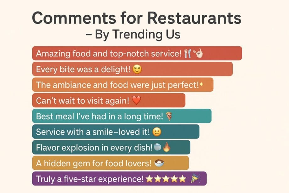 115+ Feedback Comments For Restaurant On Their Food And Services ...