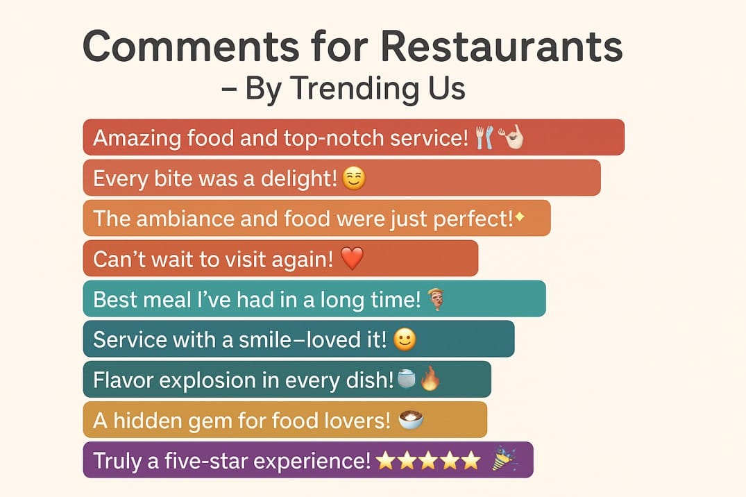 115+ Feedback Comments For Restaurant On Their Food And Services ...