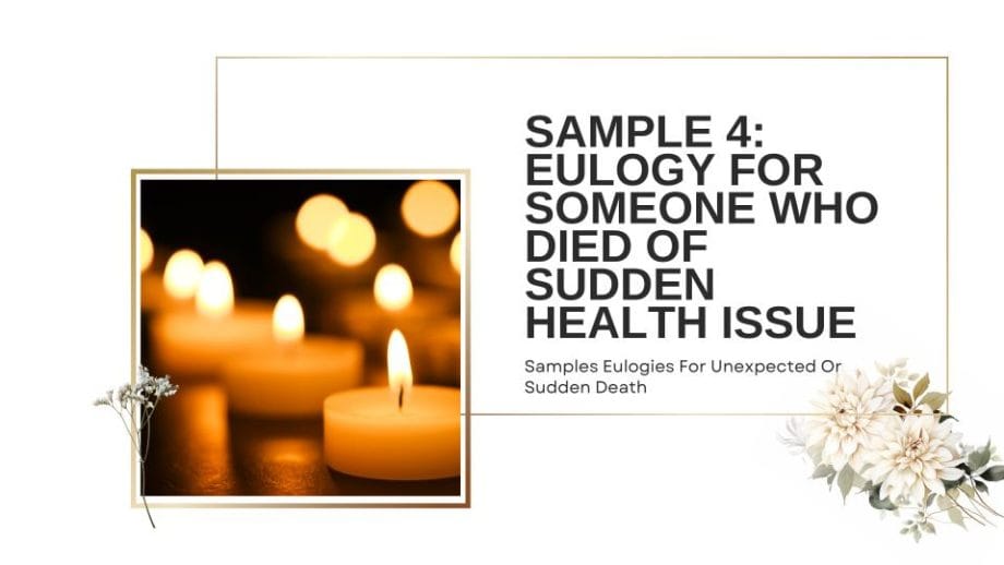 4 Samples Eulogies For Unexpected Or Sudden Death — Trending Us