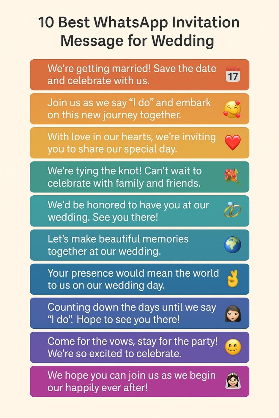 50+ WhatsApp Invitation Messages for Wedding Function — Trending Us