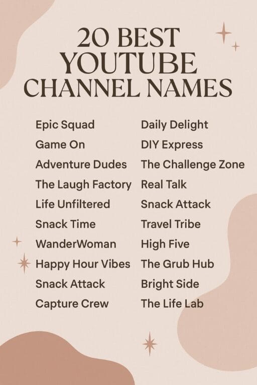 250+ Best YouTube Channel Names That Are So Perfect To Go Viral ...