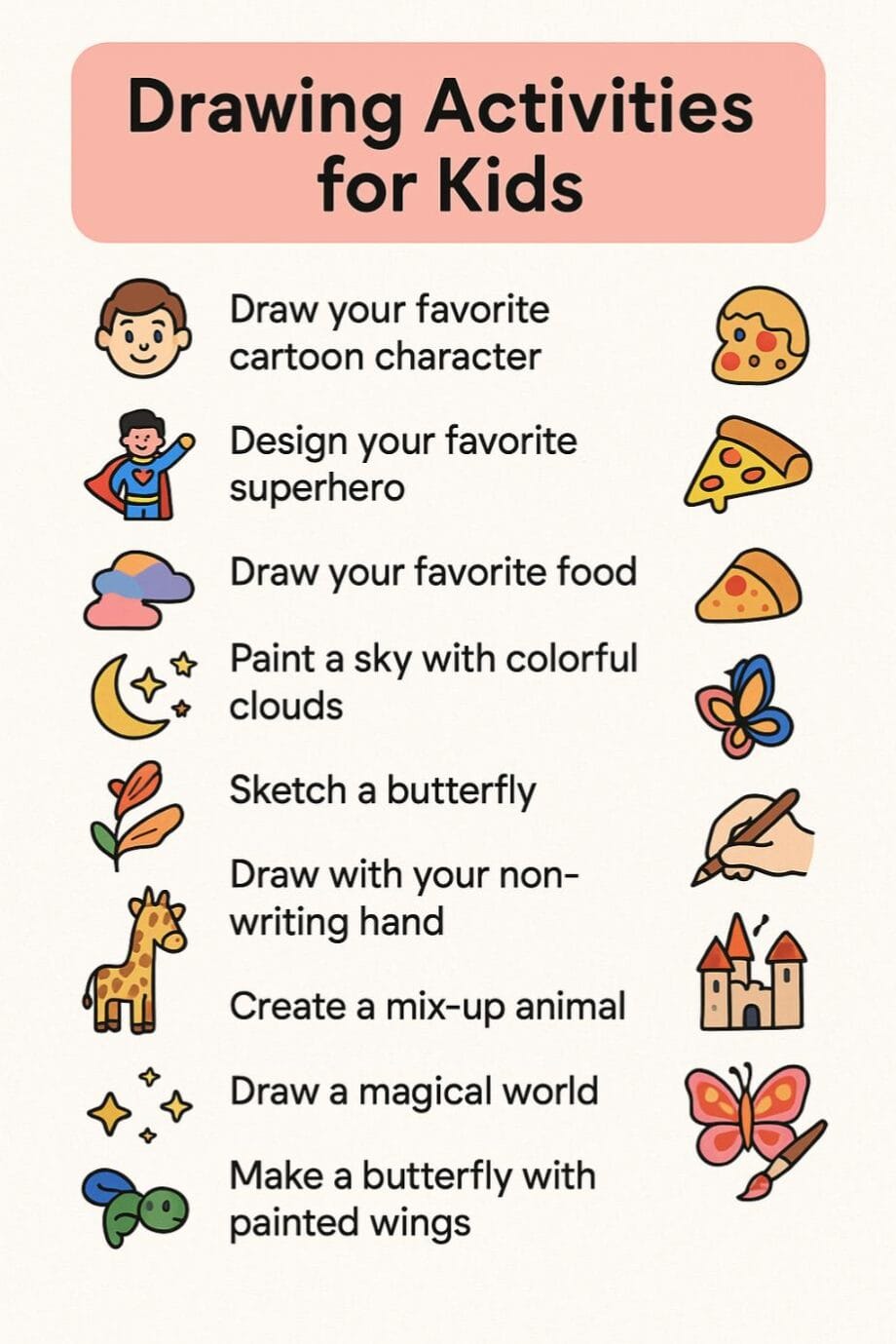 60+ Easy Drawing Activities for Kids to Develop Their Creativity ...