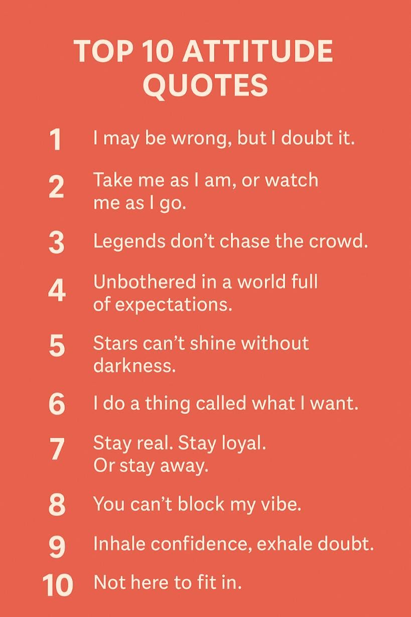 150+ Attitude Quotes to Show Up & Shine Harder Than Ever — Trending Us