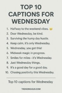 100+ Best Captions for Wednesday That'll Make You Look Forward to Hump ...