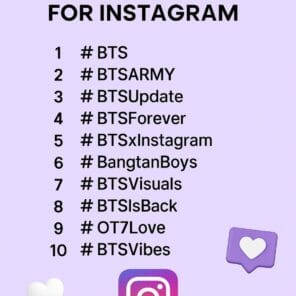 100+ BTS Hashtags for Instagram That Every ARMY Needs RN — Trending Us