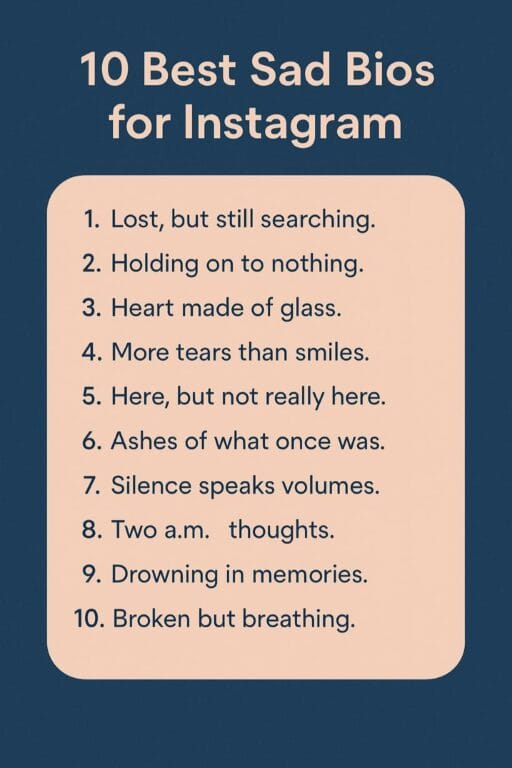 100+ Best Sad Bio for Instagram That Hits Hard Where It Hurts — Trending Us