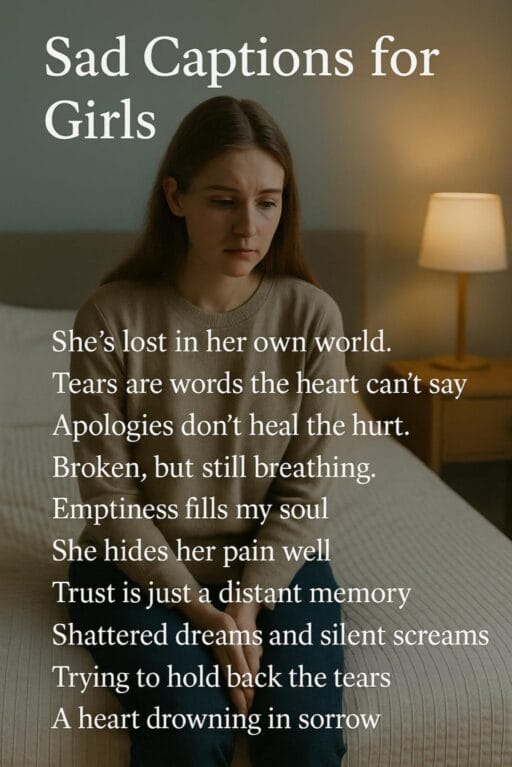 120+ Sad Captions for Girls to Create Emotional Instagram Posts ...