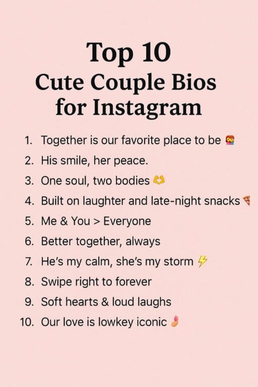 102+ Cute Couple Bio for Instagram to Make Your Love Official — Trending Us
