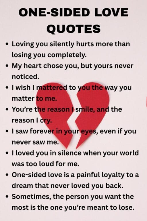 Heart-Touching One-Sided Love Quotes — Trending Us