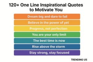 120+ One Line Inspirational Quotes to Motivate You — Trending Us