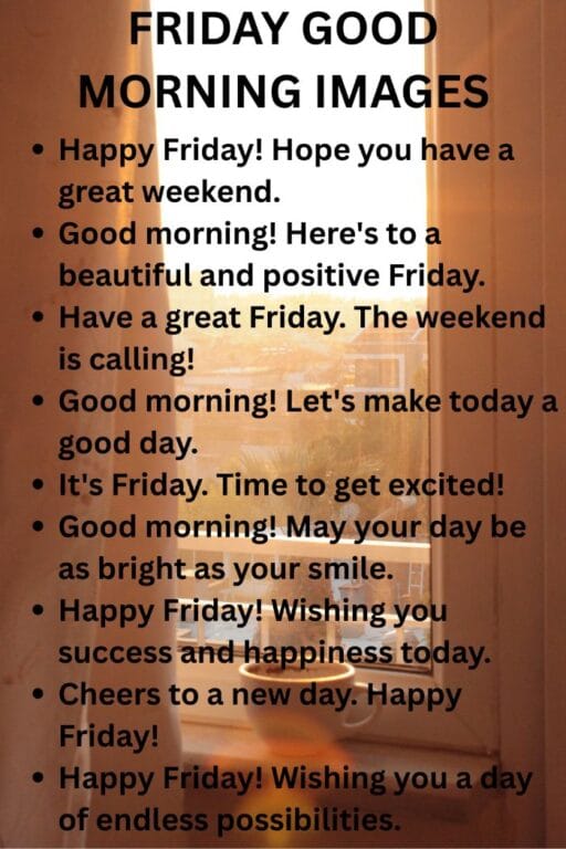15+ Friday Good Morning Images with Quotes — Trending Us