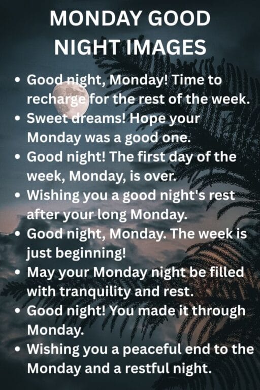 20+ Best Monday Good Night Images to Share — Trending Us