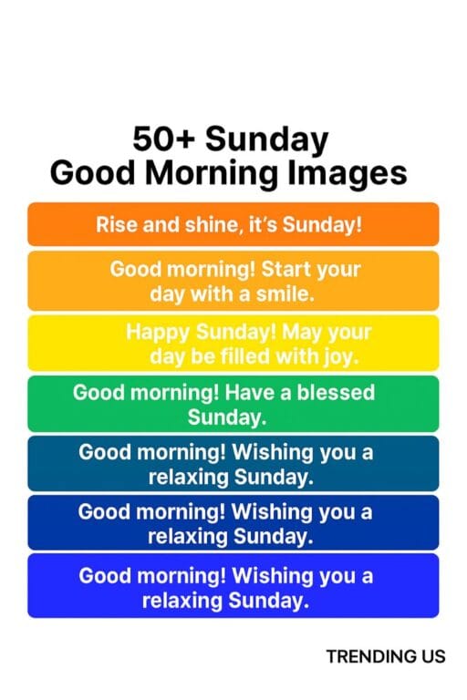 50+ Sunday Good Morning Images — Trending Us