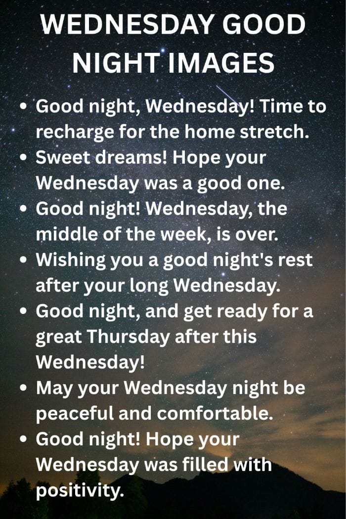 20+ Best Wednesday Good Night Images — Trending Us