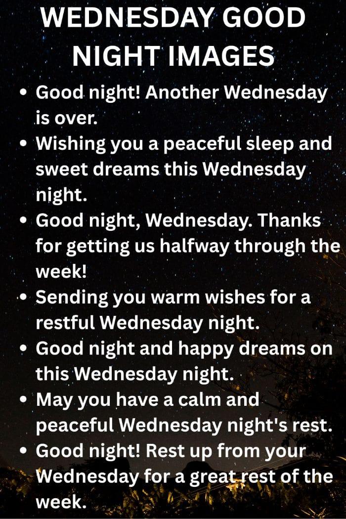 20+ Best Wednesday Good Night Images — Trending Us