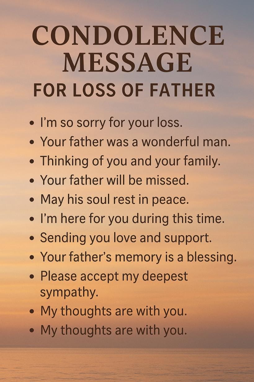 75+ Condolence Messages for the Loss of a Father — Trending Us