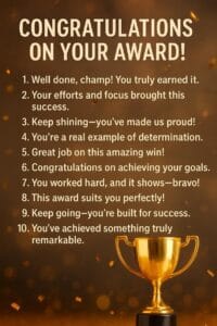 80+ Top Congratulations Messages for Award Winner — Trending Us