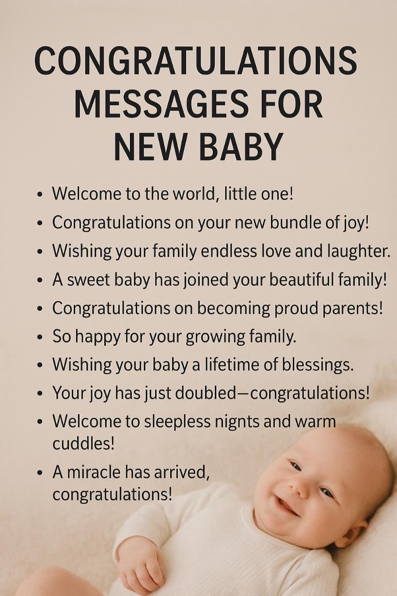 80+ Congratulations Messages for a New Baby — Trending Us