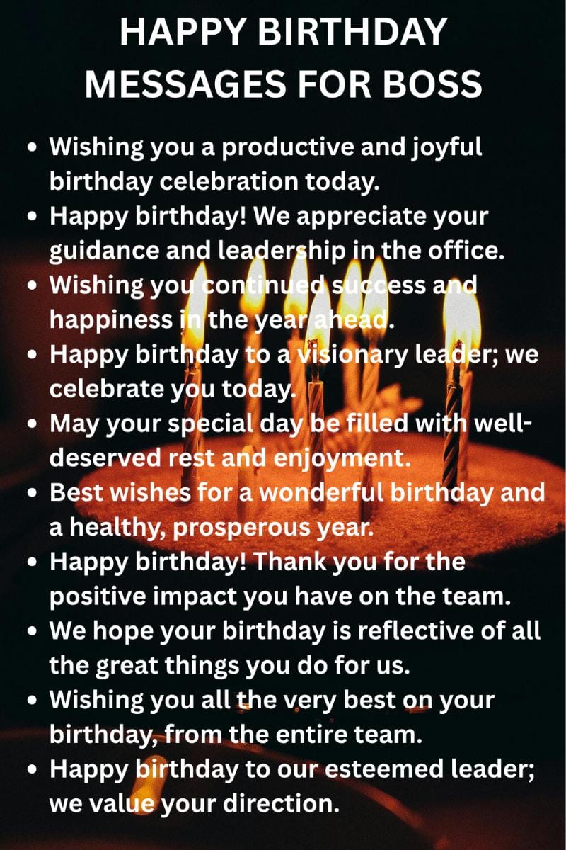 50+ Happy Birthday Messages for Boss to Make Him Smile — Trending Us