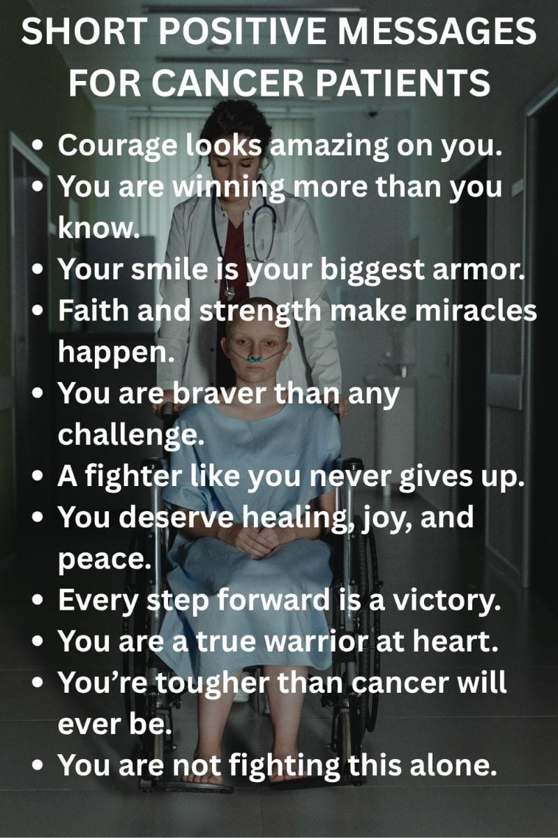 75+ Short Positive Messages for Cancer Patients to Feel Supported ...
