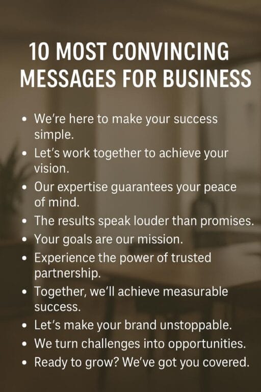 71+ Most Used Convincing Messages for Business — Trending Us