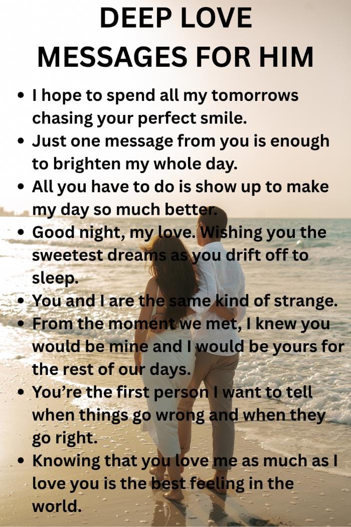 100+ Deep Love Messages for Him to Feel Your Love — Trending Us