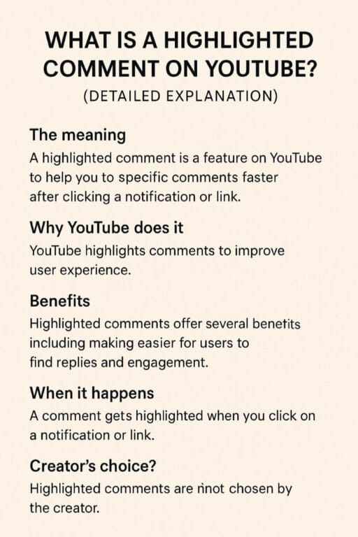 What Is a Highlighted Comment on YouTube? (Detailed Explanation ...