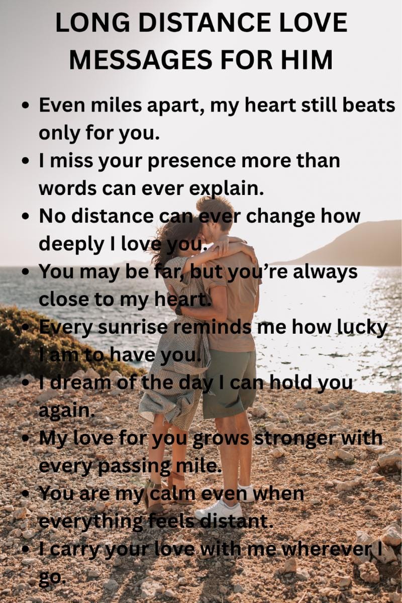75+ Long Distance Love Messages for Him — Trending Us