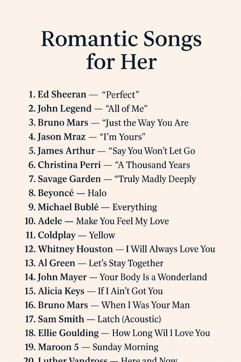145+ Beautiful Romantic Songs for Her to Show Love — Trending Us