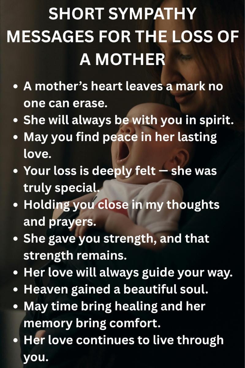 70+ Short Sympathy Messages For the Loss of a Mother — Trending Us