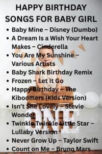 60+ Popular Birthday Songs for Baby Girl — Trending Us