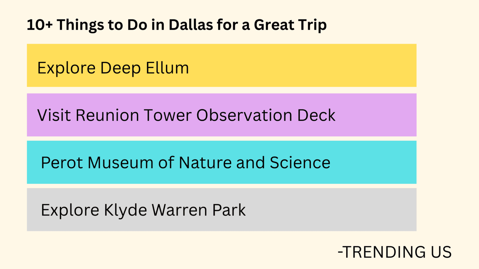 10+ Trendy Things to Do in Dallas for a Great Trip — Trending Us