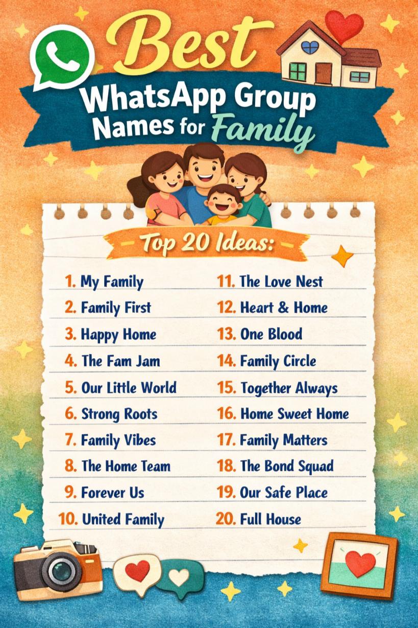 100+ Trending WhatsApp Group Names for Family — Trending Us