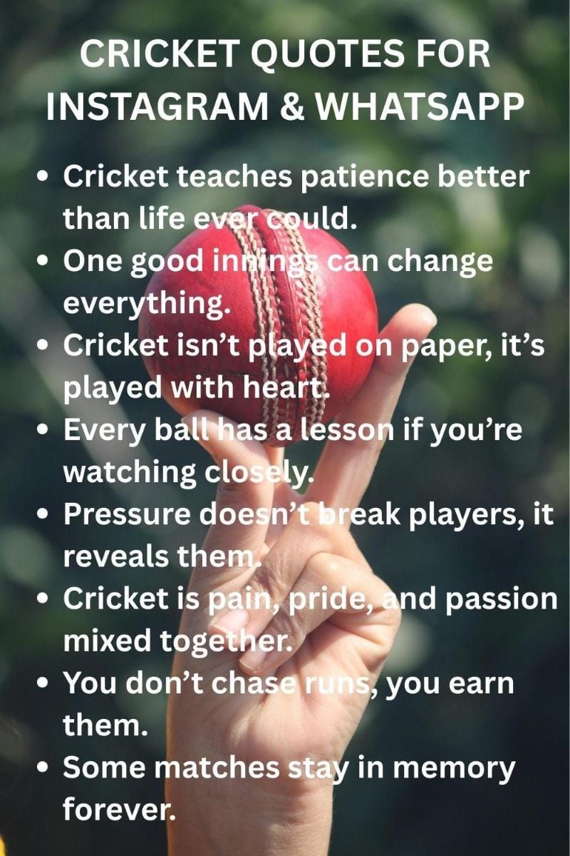 50+ Good Cricket Quotes for Instagram & WhatsApp — Trending Us