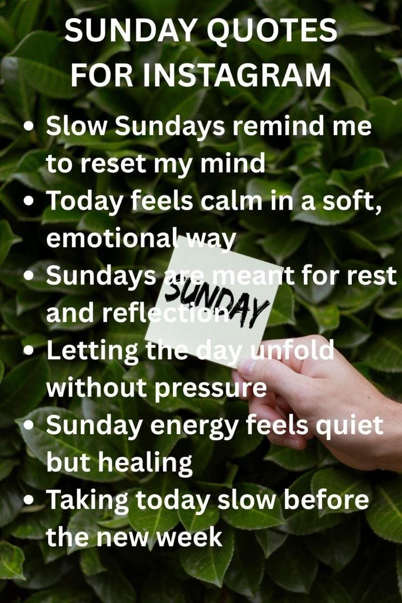 50+ Good Inspirational Sunday Quotes for Instagram — Trending Us