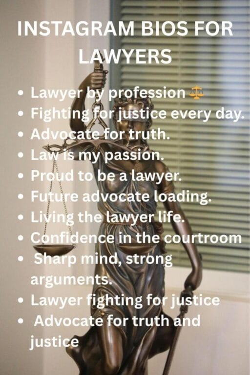 50+ Professional & Short Instagram Bios for Lawyers — Trending Us
