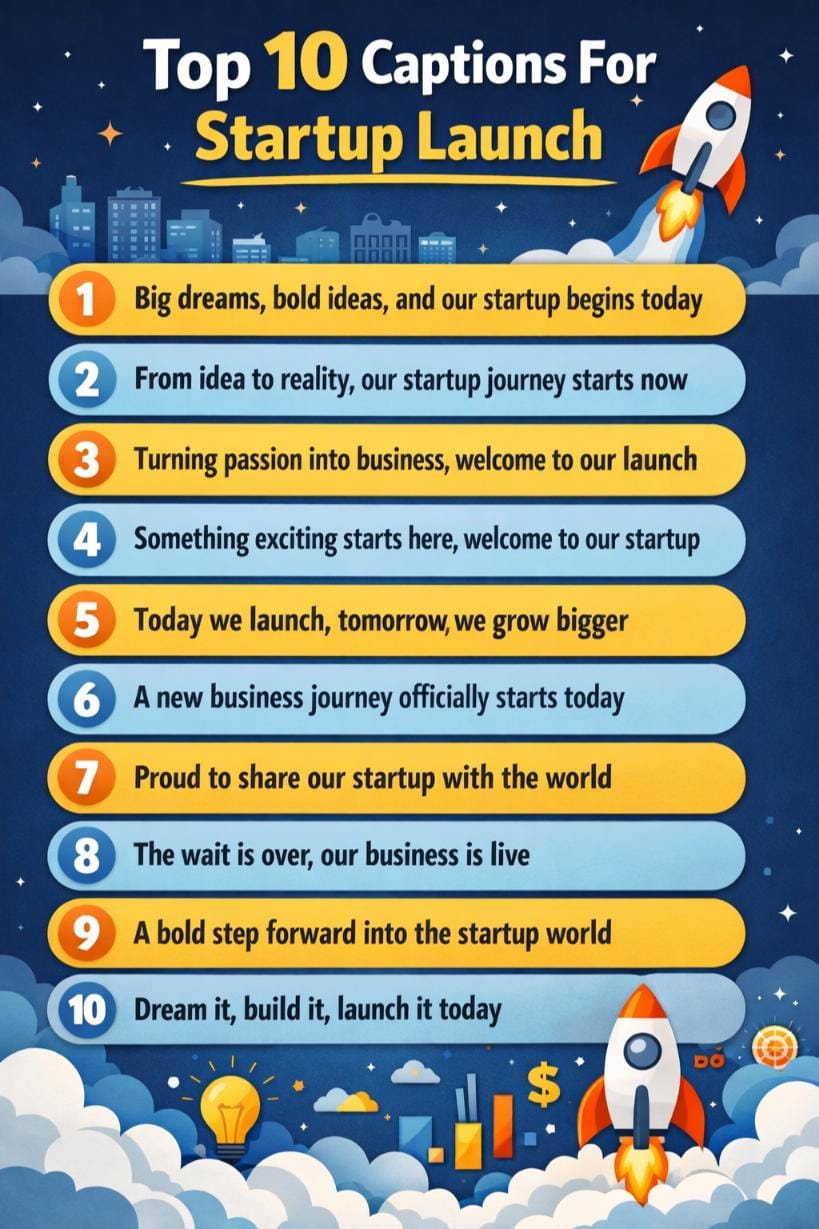 75+ Instagram Captions for Startup Launch or New Business Opening ...
