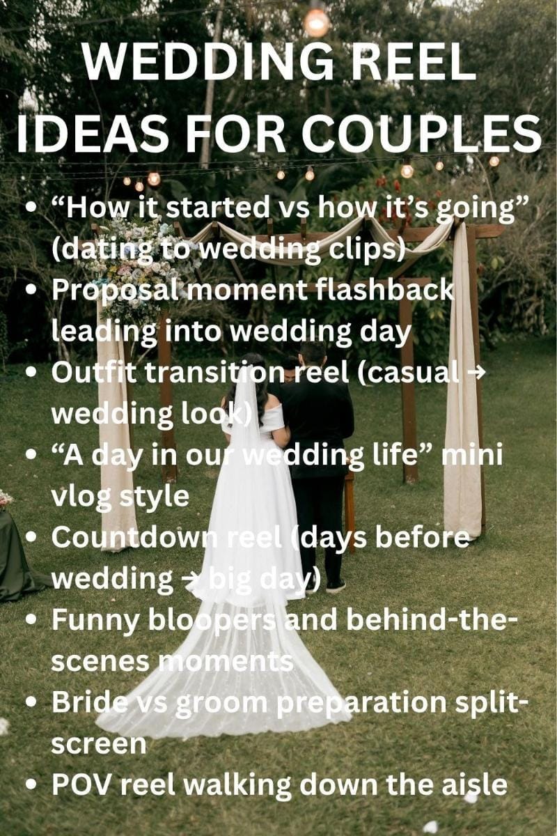 45+ Romantic Wedding Reel Ideas for Couples — Trending Us