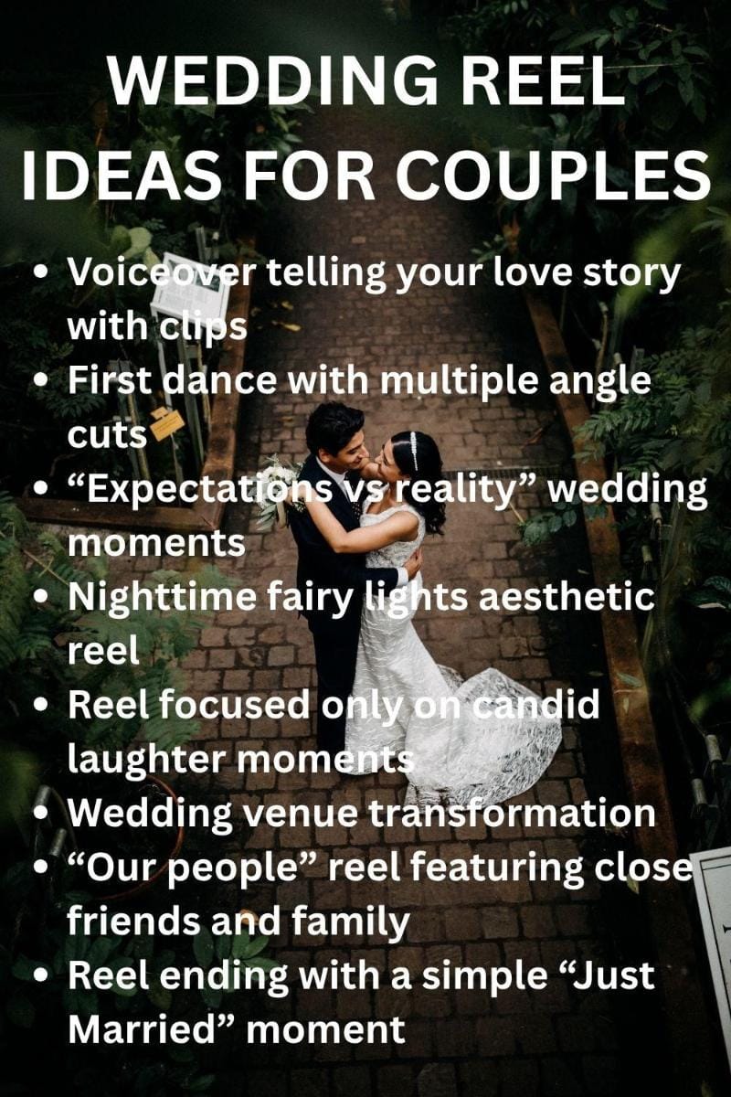 45+ Romantic Wedding Reel Ideas for Couples — Trending Us